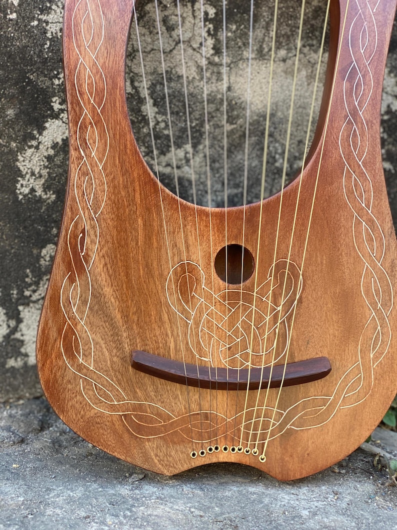 10 Metal Strings Lyre Harp Rosewood Celtic Lyre Harps With Free Tuning ...