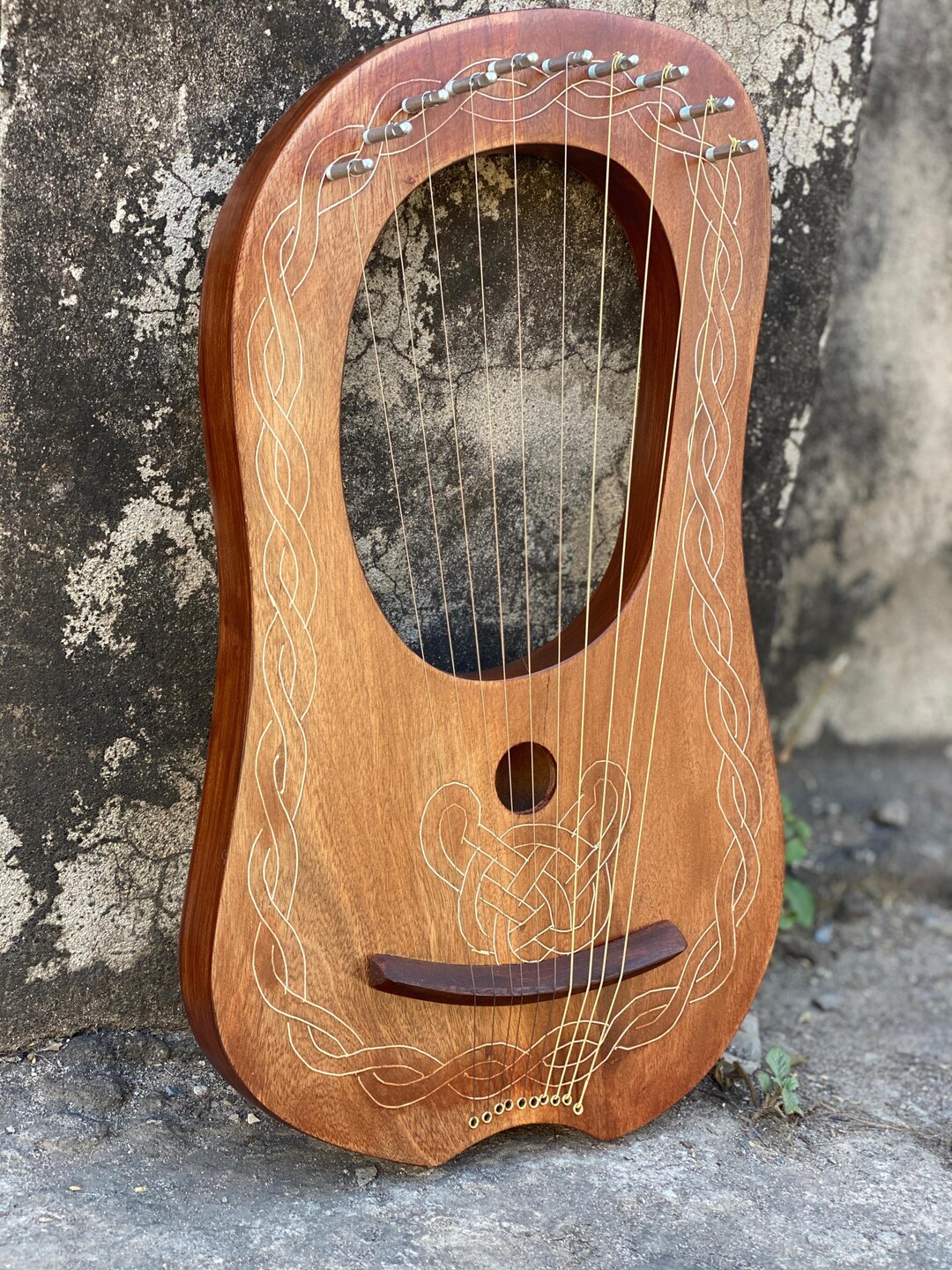 10 Metal Strings Lyre Harp Rosewood Celtic Lyre Harps With Free Tuning ...