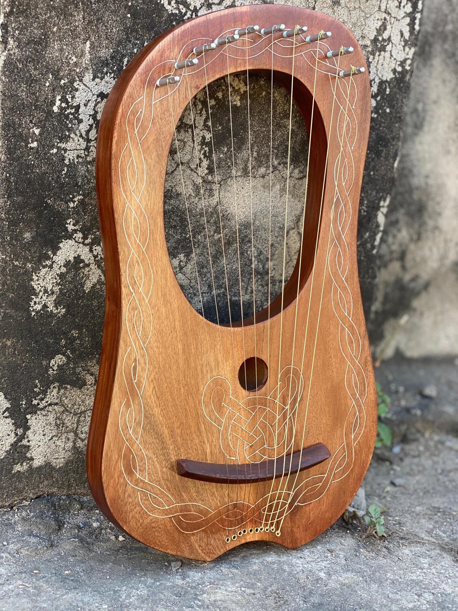 10 Metal Strings Lyre Harp Rosewood Celtic Lyre Harps With Free Tuning ...