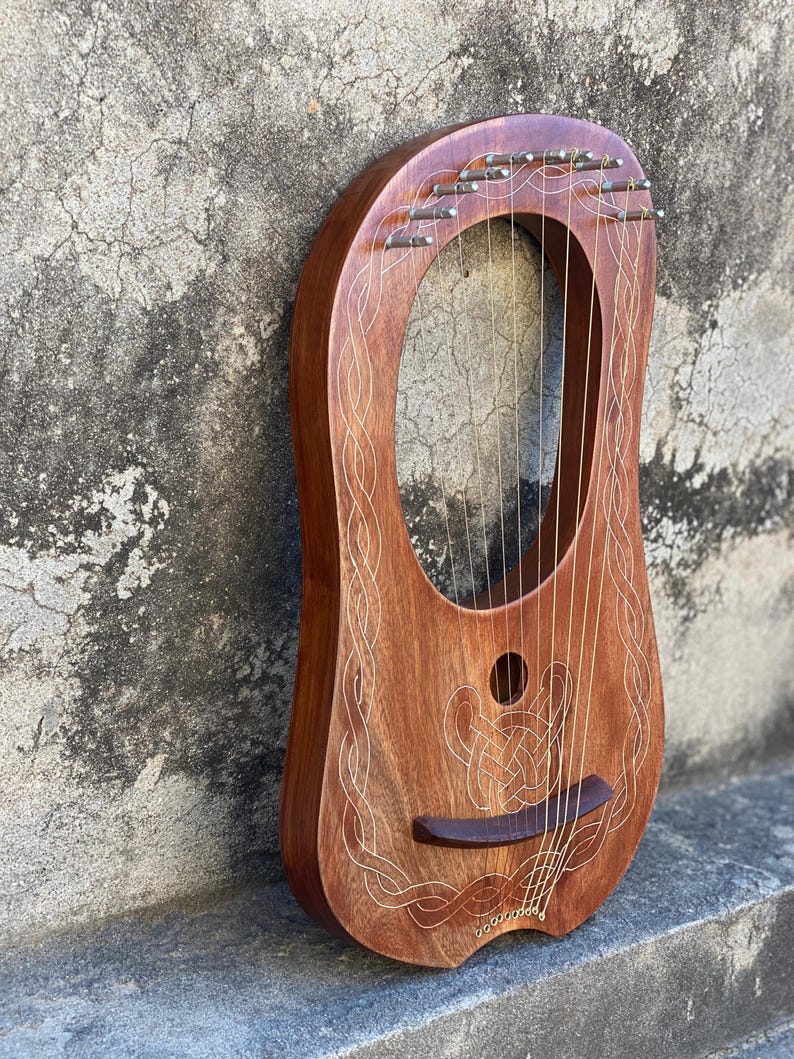 10 Metal Strings Lyre Harp Rosewood Celtic Lyre Harps With Free Tuning ...