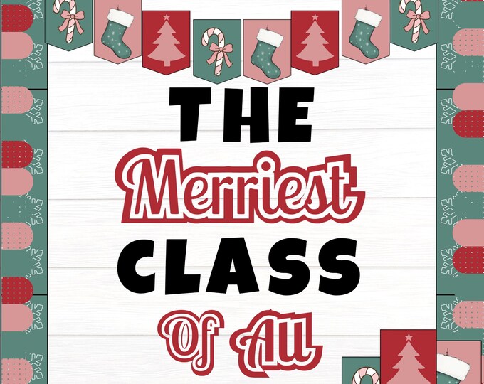 Jingle All the Way Classroom Door Christmas Bulletin Board December ...