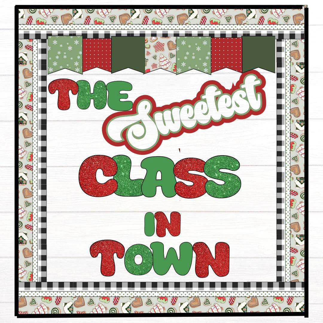Christmas Bulletin Board Set, Holiday Classroom Decor (PDF) - Etsy