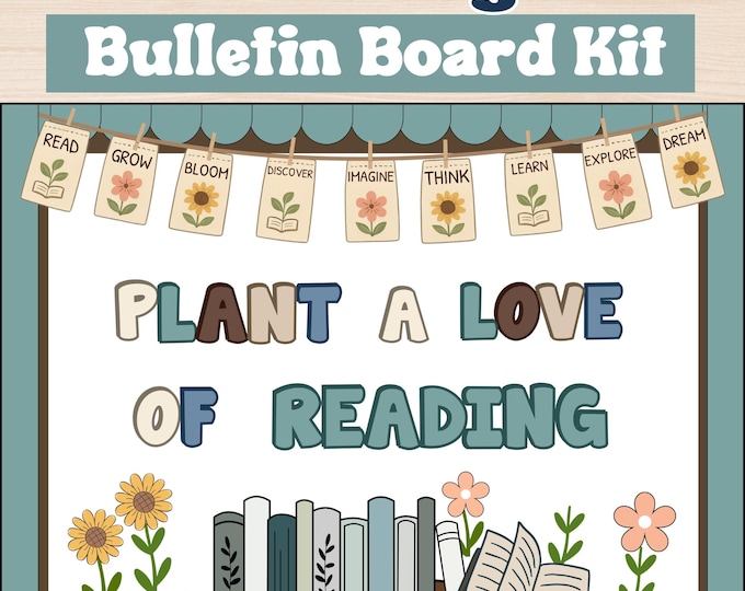 Printable Reading Bulletin Board Display | Bookworm Editable Classroom ...