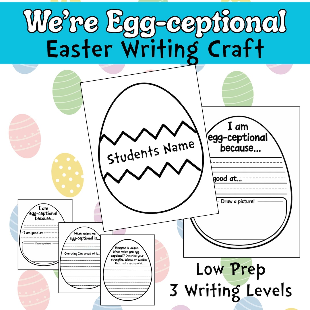 We’re Egg-ceptional Easter Writing Craft | Spring Bulletin Board | SEL ...