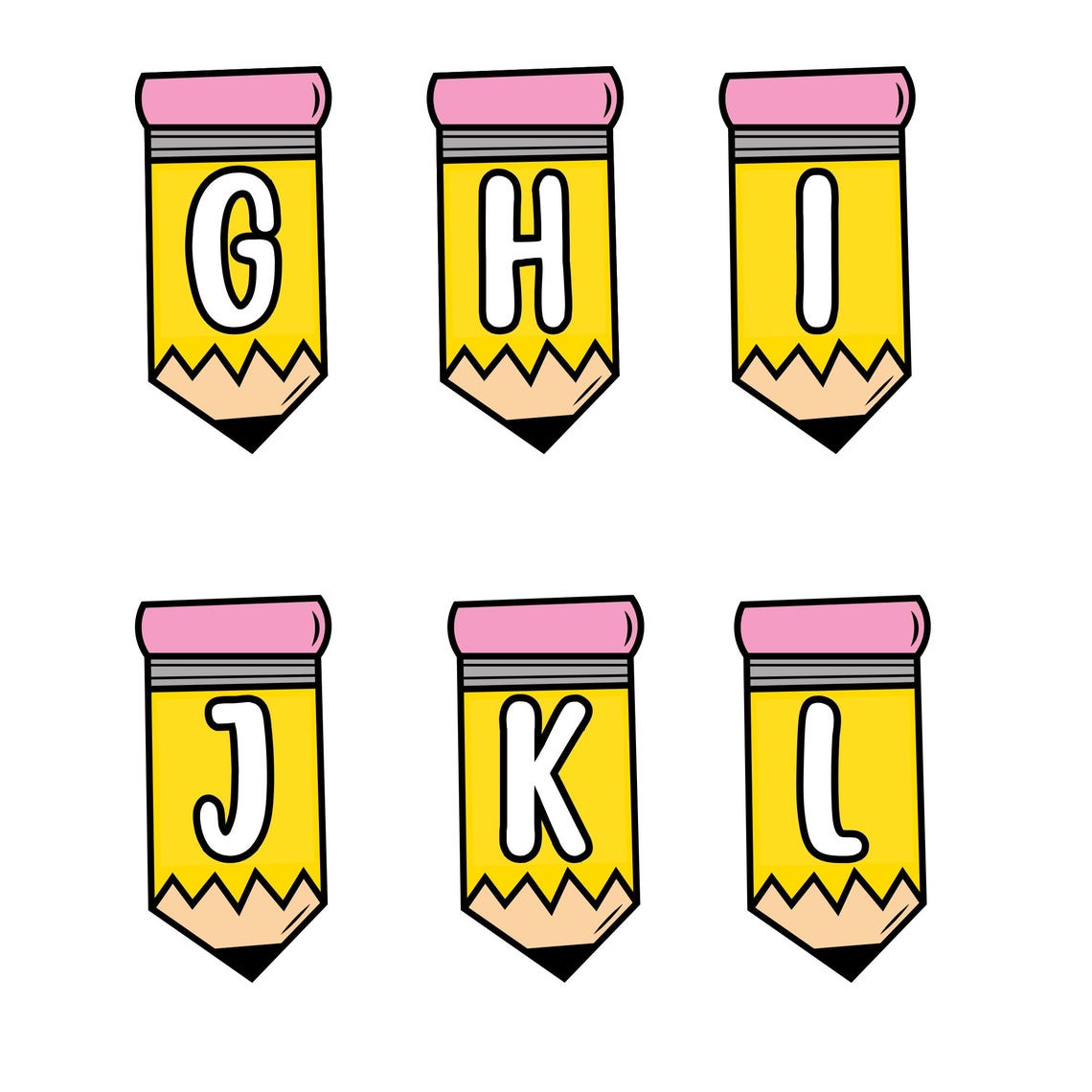 Pencil Alphabet & Number Cards A-Z 0-20 | Classroom Wall Decor ...