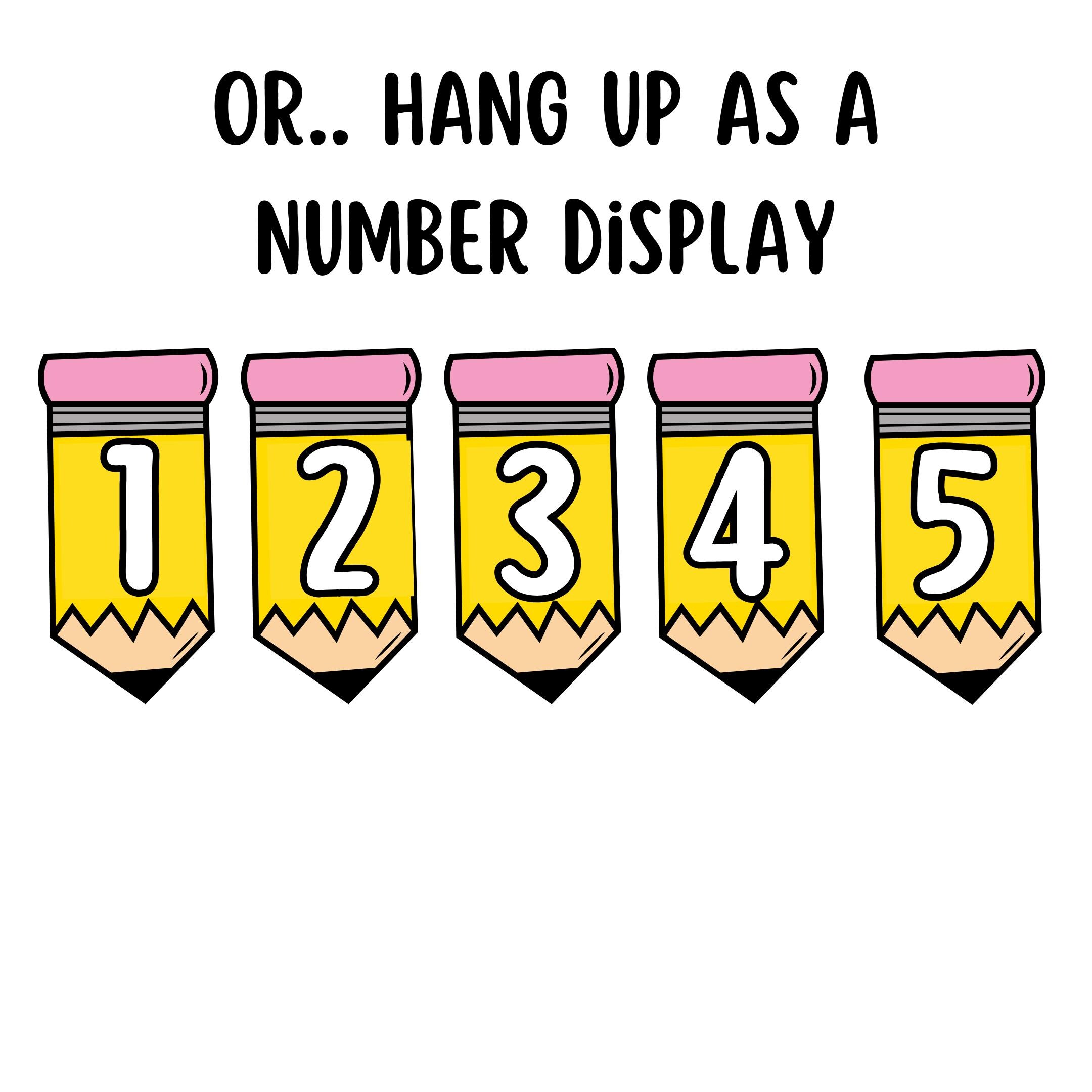 Pencil Alphabet & Number Cards A-Z 0-20 | Classroom Wall Decor ...