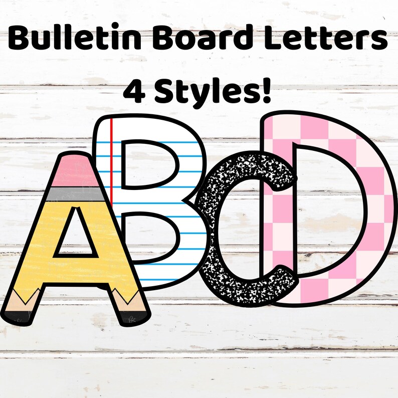 Adorable Classroom Lettering Pack, Customizable Bulletin Board Letters ...