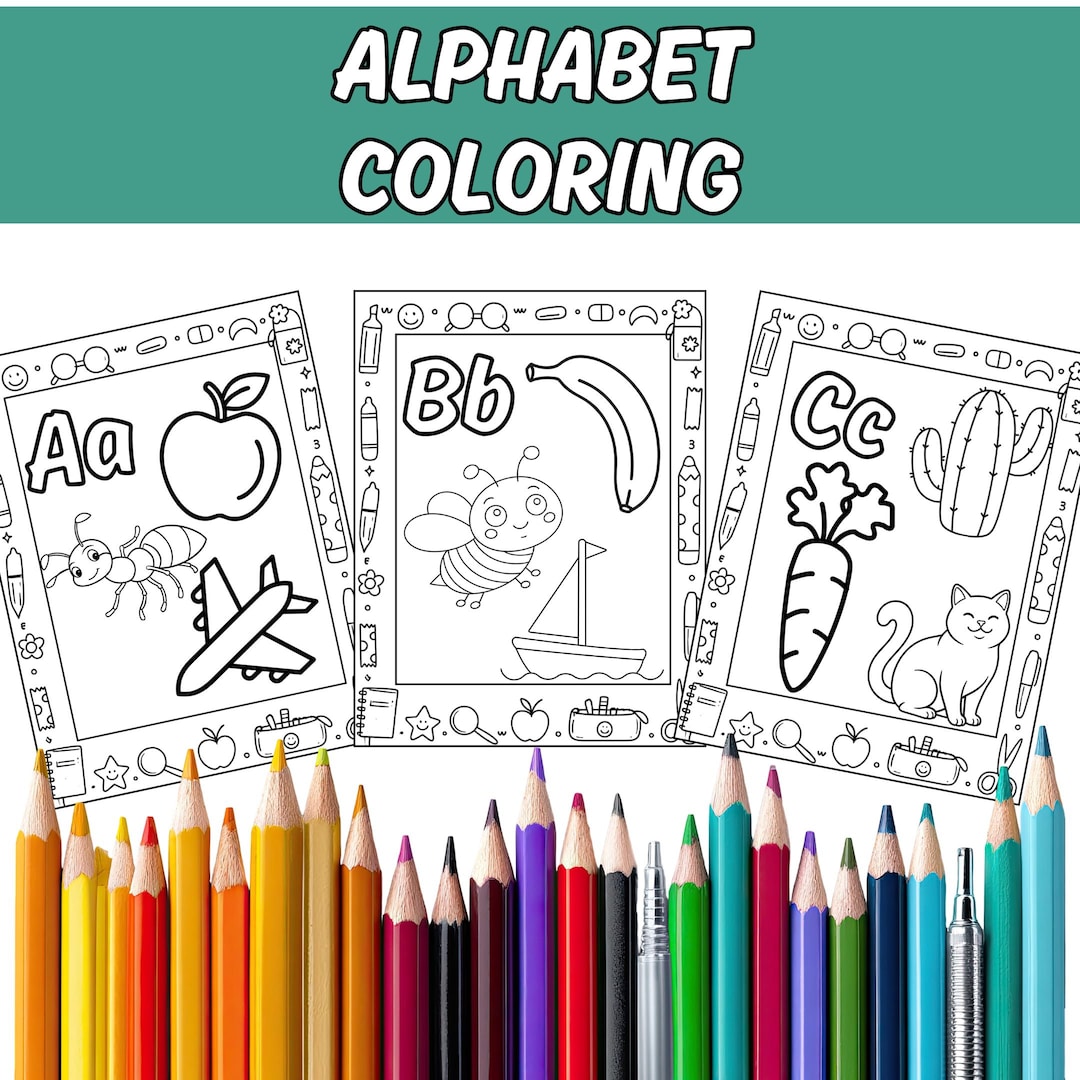Alphabet Coloring Pages for Kids Printable | A-Z Letter Recognition ...