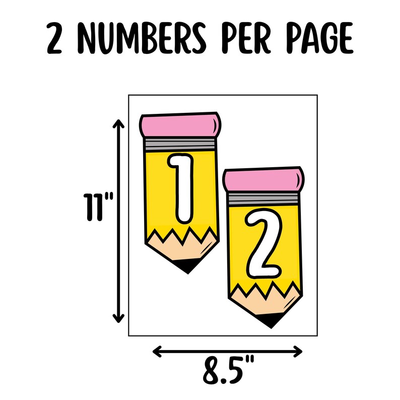 Pencil Alphabet & Number Cards A-Z 0-20 | Classroom Wall Decor ...