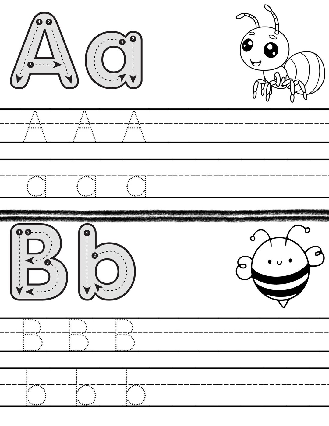 26 ABC Phonics Tracing Cards. Preschool- Kindergarten Handwriting and ...