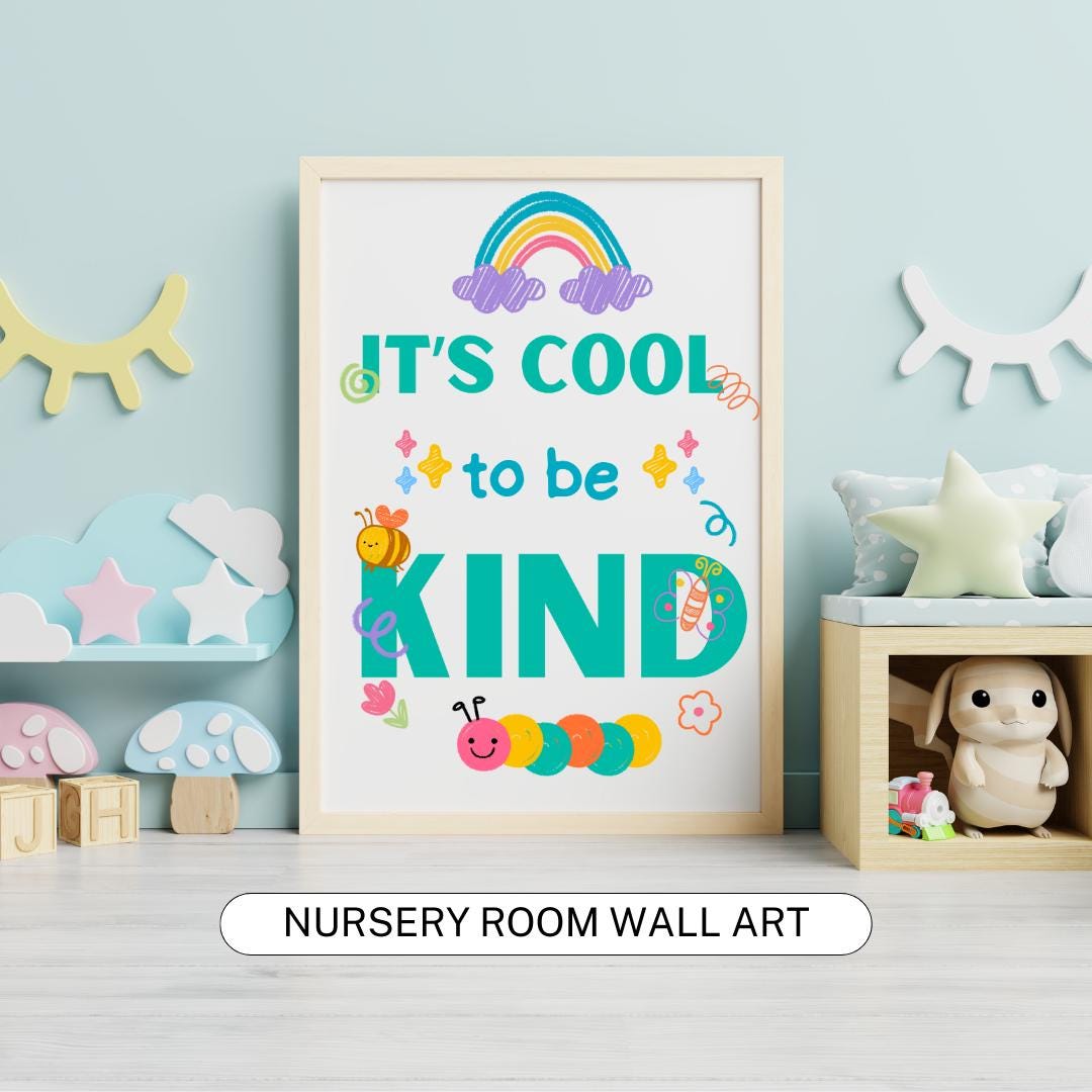 Positive Affirmation Poster for Kids' Room, Inspirational Nursery Art ...