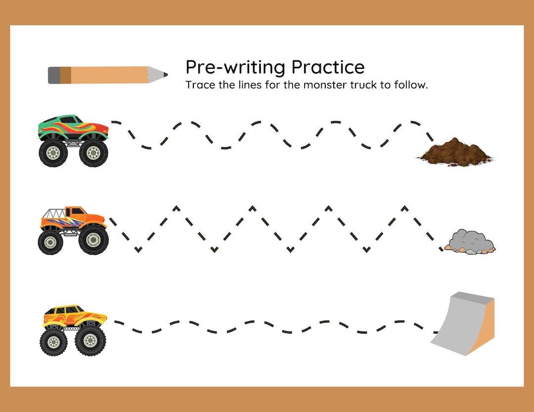 Monster Truck Tracing - Etsy