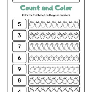 Counting and Number Tracing - Etsy