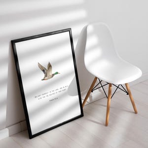 Duck Bible Verse Print - Woodland Nursery, Duck Baby Shower, Christian ...