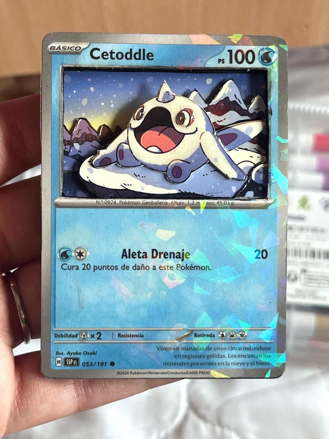 3D Pokemon Card Cetoddle - Etsy