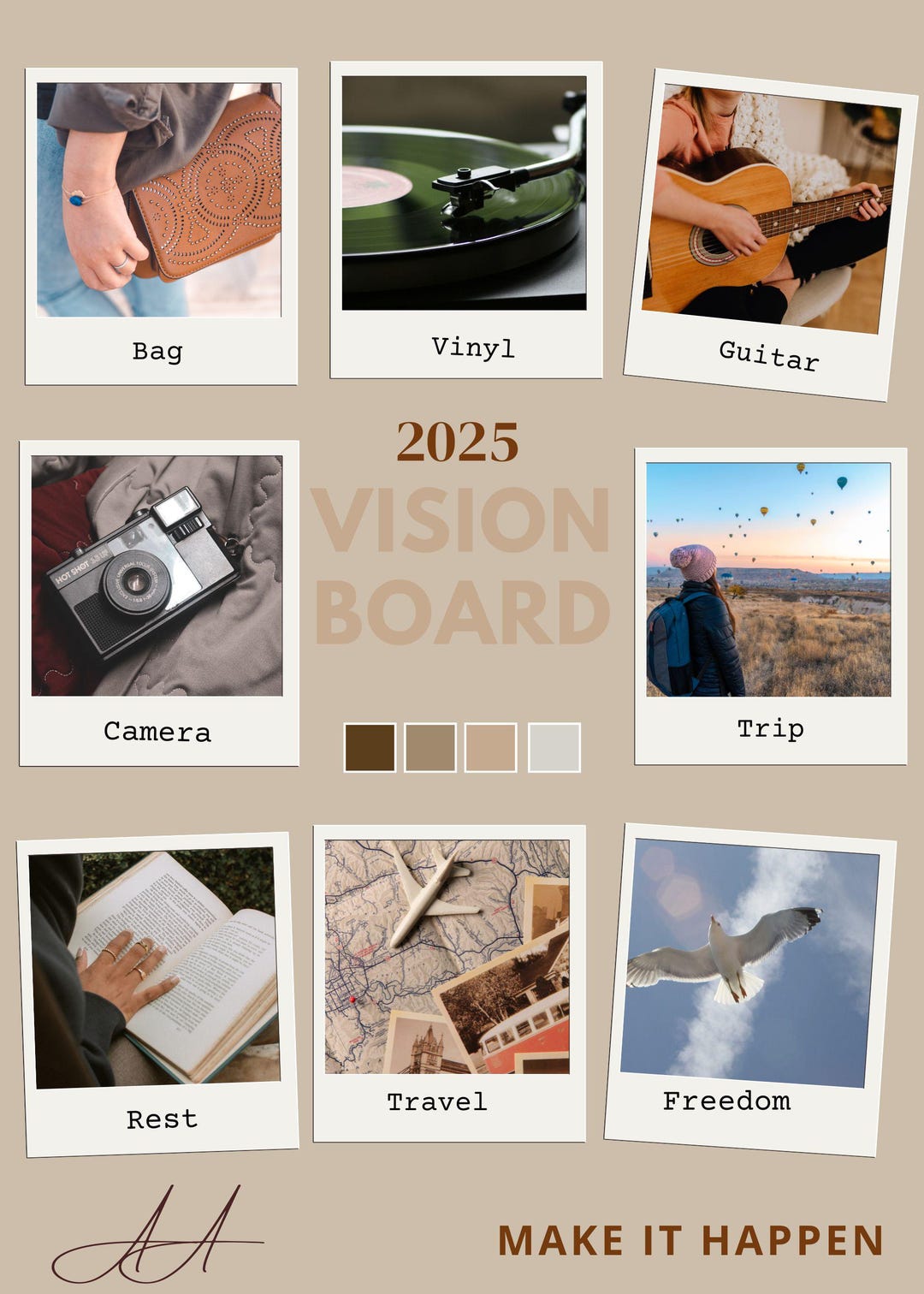 Digital Vision Board Photos Editable, Best Gifts , Digital Prints ...