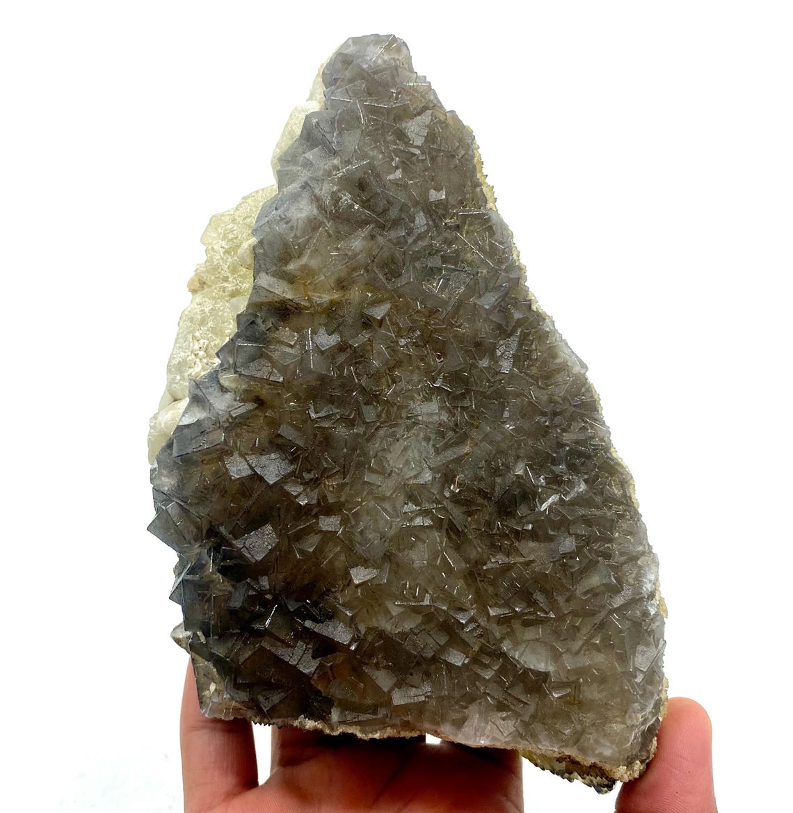 1608 Gram Exclusive and Beautiful Perfect CUBIC Grey FLUORITE With Big ...