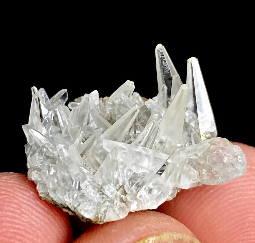 12 Carat Exclusive and Beautiful QUARTZ (tessin Habit) Crystals Cluster ...