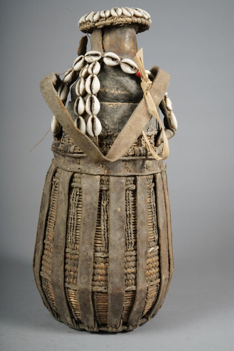 Ethiopian Cowry Shell and Gourd Milk Jug - Etsy