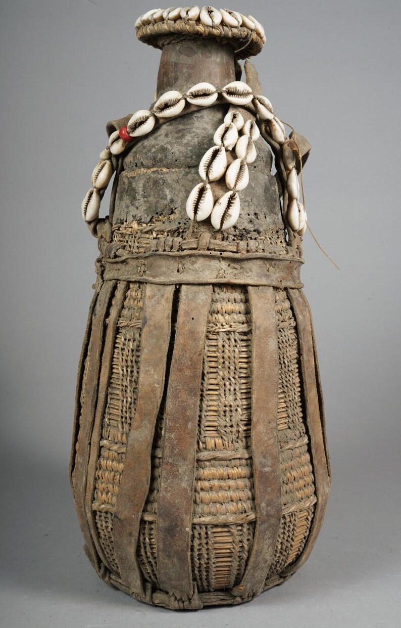 Ethiopian Cowry Shell and Gourd Milk Jug - Etsy