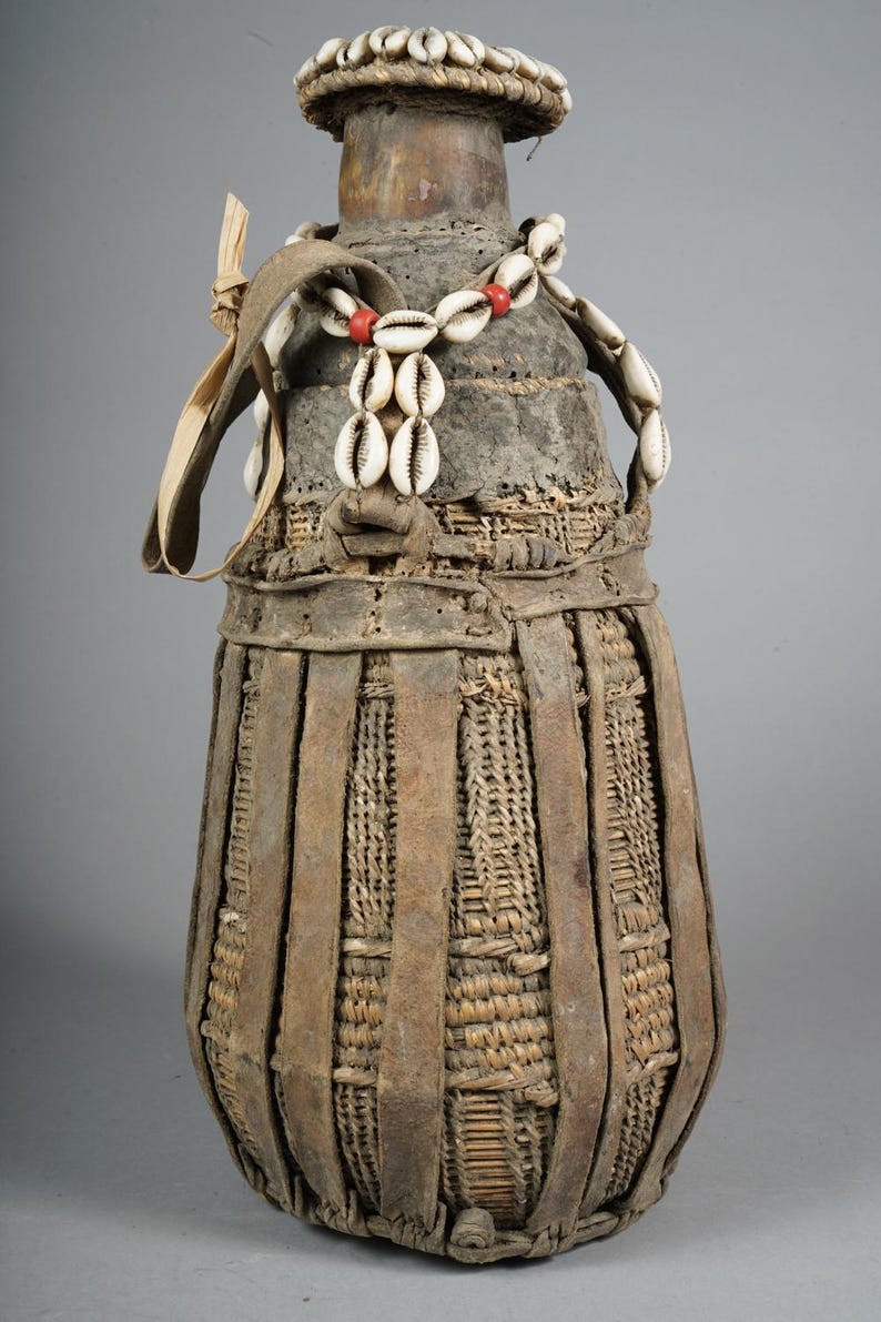 Ethiopian Cowry Shell and Gourd Milk Jug - Etsy