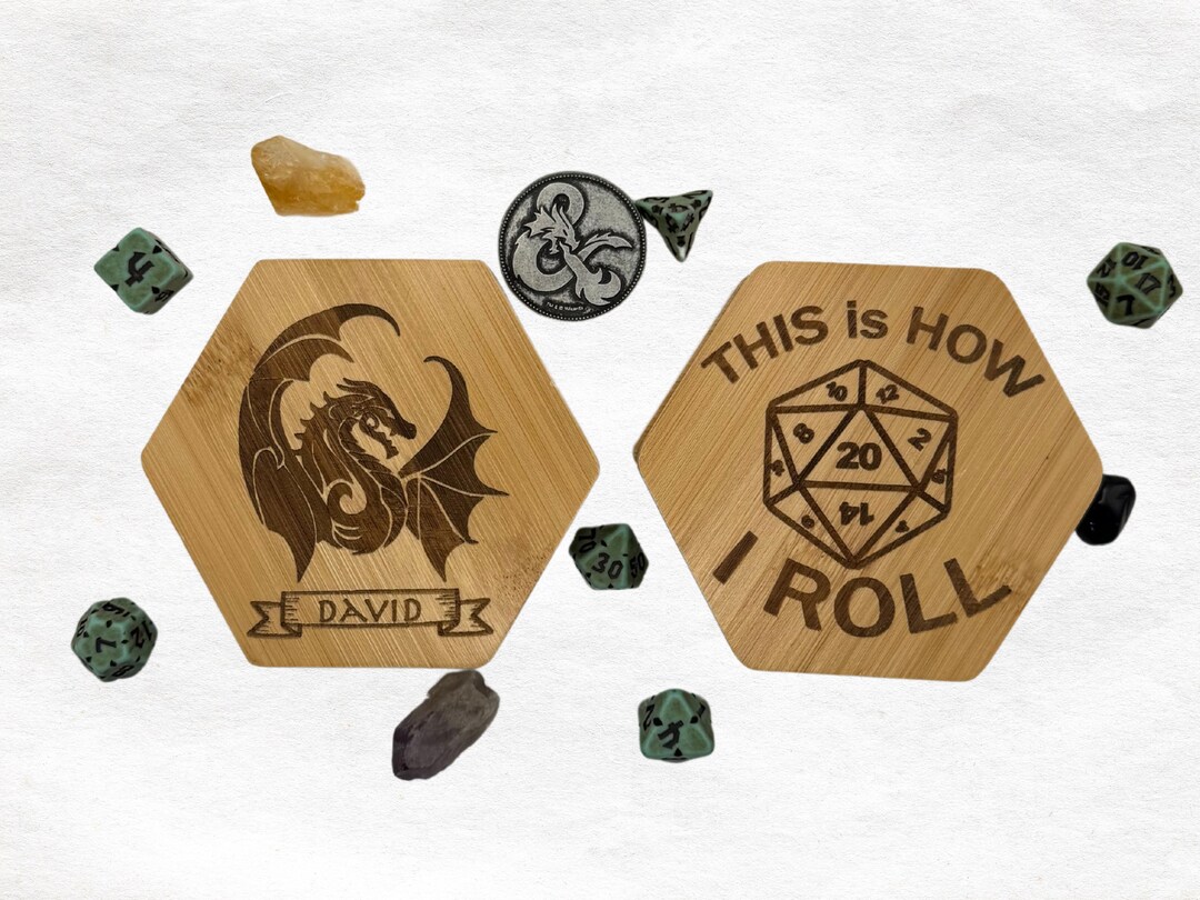 Dice Box Hex Wood Dice Box Dnd Dice Case DM Gift Dungeons and Dragons ...