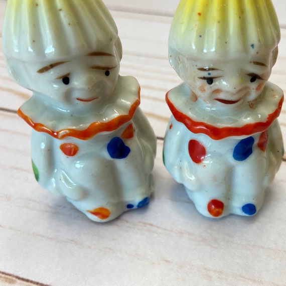 Vintage Clown Salt and Pepper Shakers Japan - Etsy