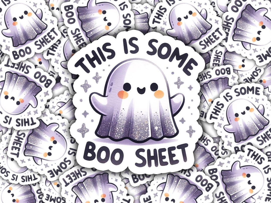 This is Some BOO Sheet Sticker, Easy Peel, Cute Grim Reaper Sticker for ...