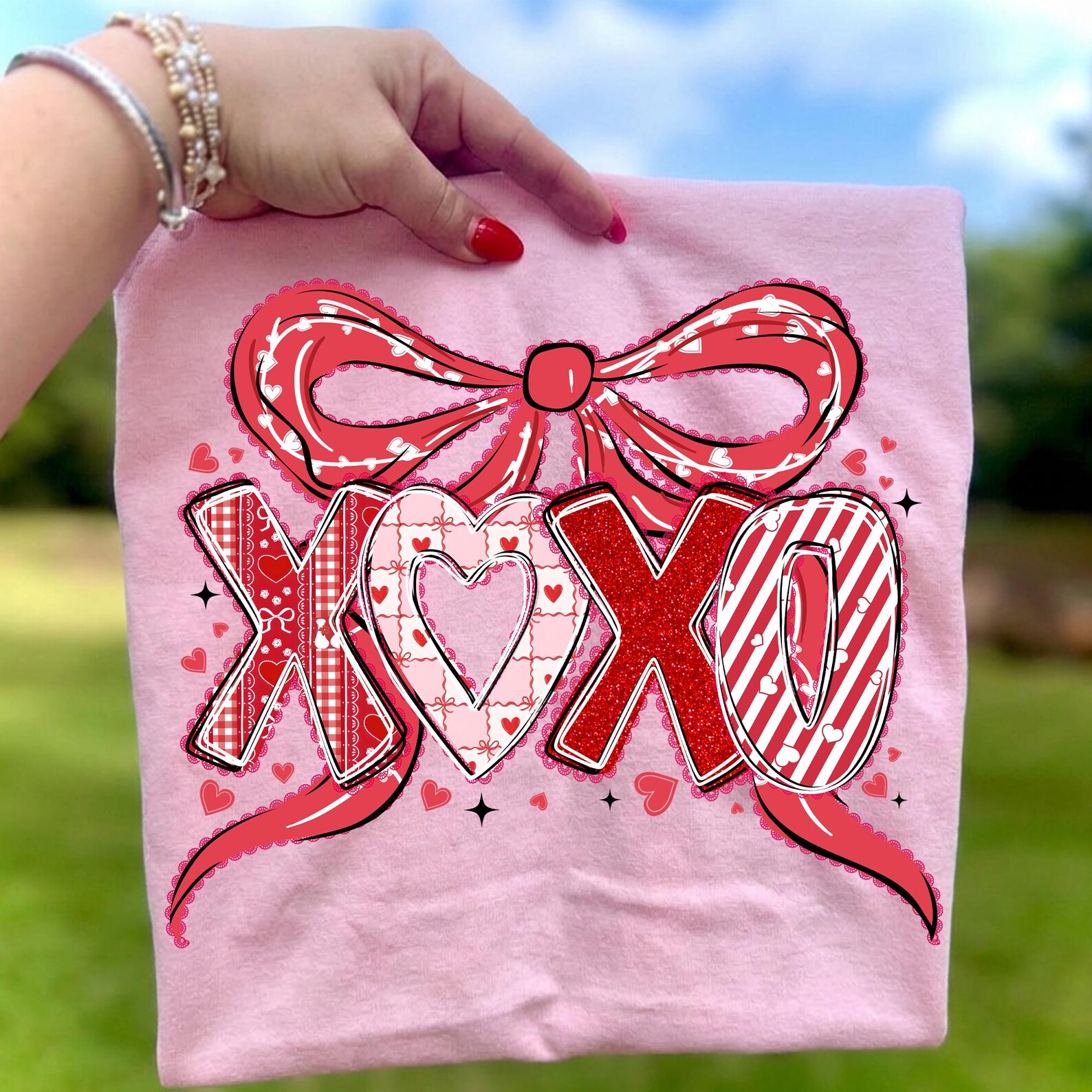 XOXO Png, Preppy Valentine Day Png, Love Png, Coquette Bow Png ...