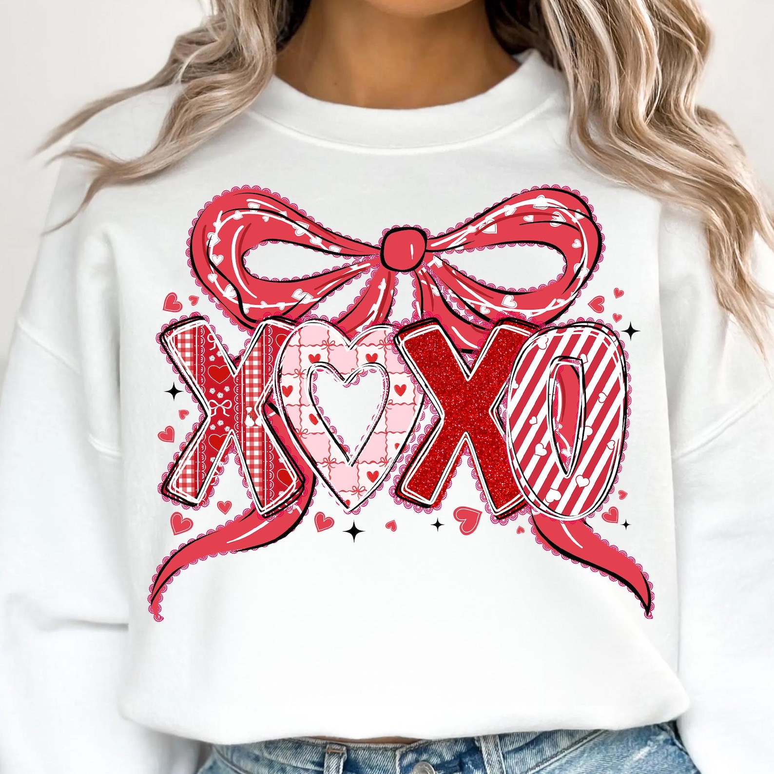 XOXO Png, Preppy Valentine Day Png, Love Png, Coquette Bow Png ...