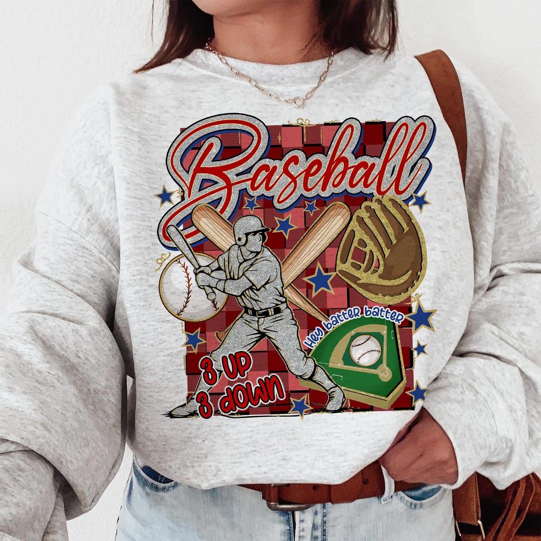 Baseball Preppy Png, Hand Drawn Baseball Png, Baseball 3 up 3 Down Png ...