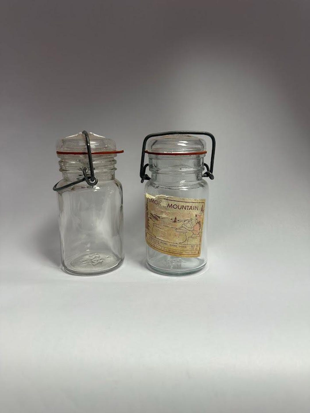Antique Clear Wire Bail Jars With Lids, 1877 and 1881 - Etsy