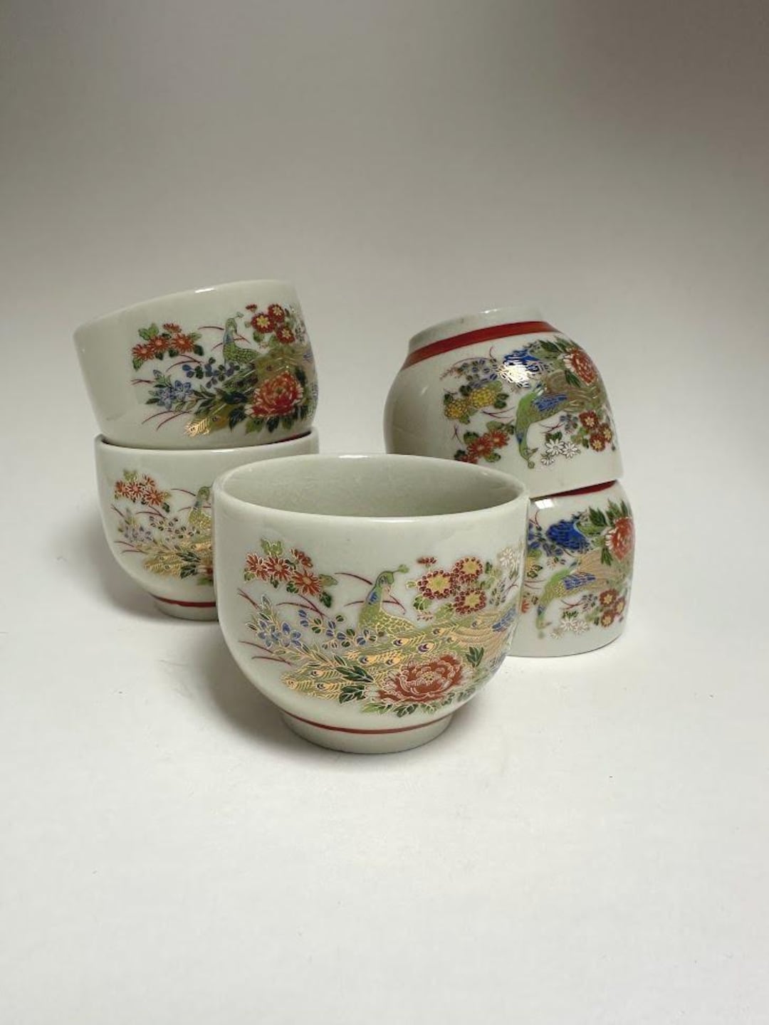 Vintage Sato Gordon Collection Asahi Japan Porcelain Tea Cups, Saki ...