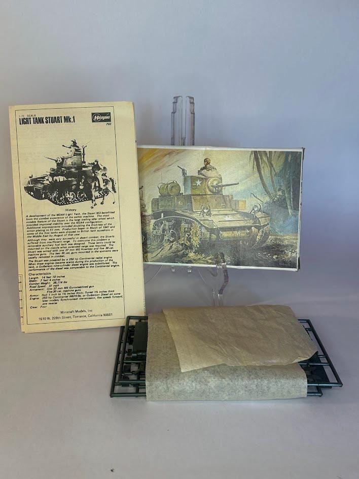 Hasegawa Light Tank Stuart Mk. 1 U.S. Army 1/72 Model Kit - Etsy