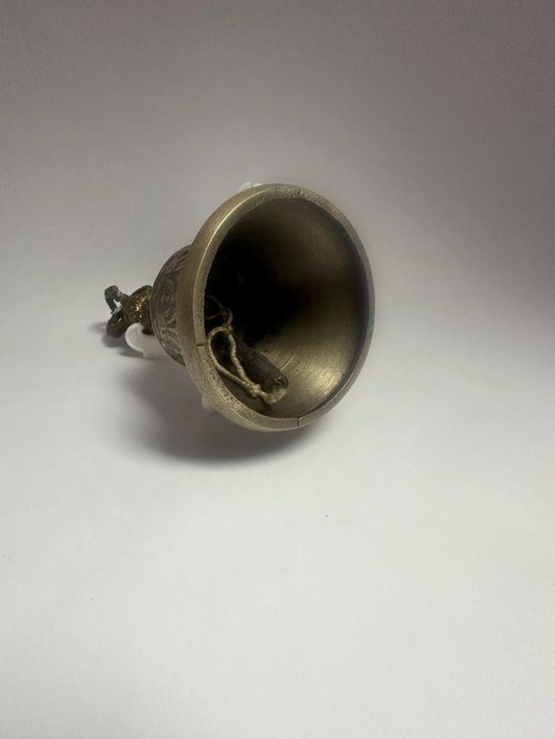Tibetan Brass Bell, 5.5” Antique Vajra Bell, Tibetan, Buddhist ...