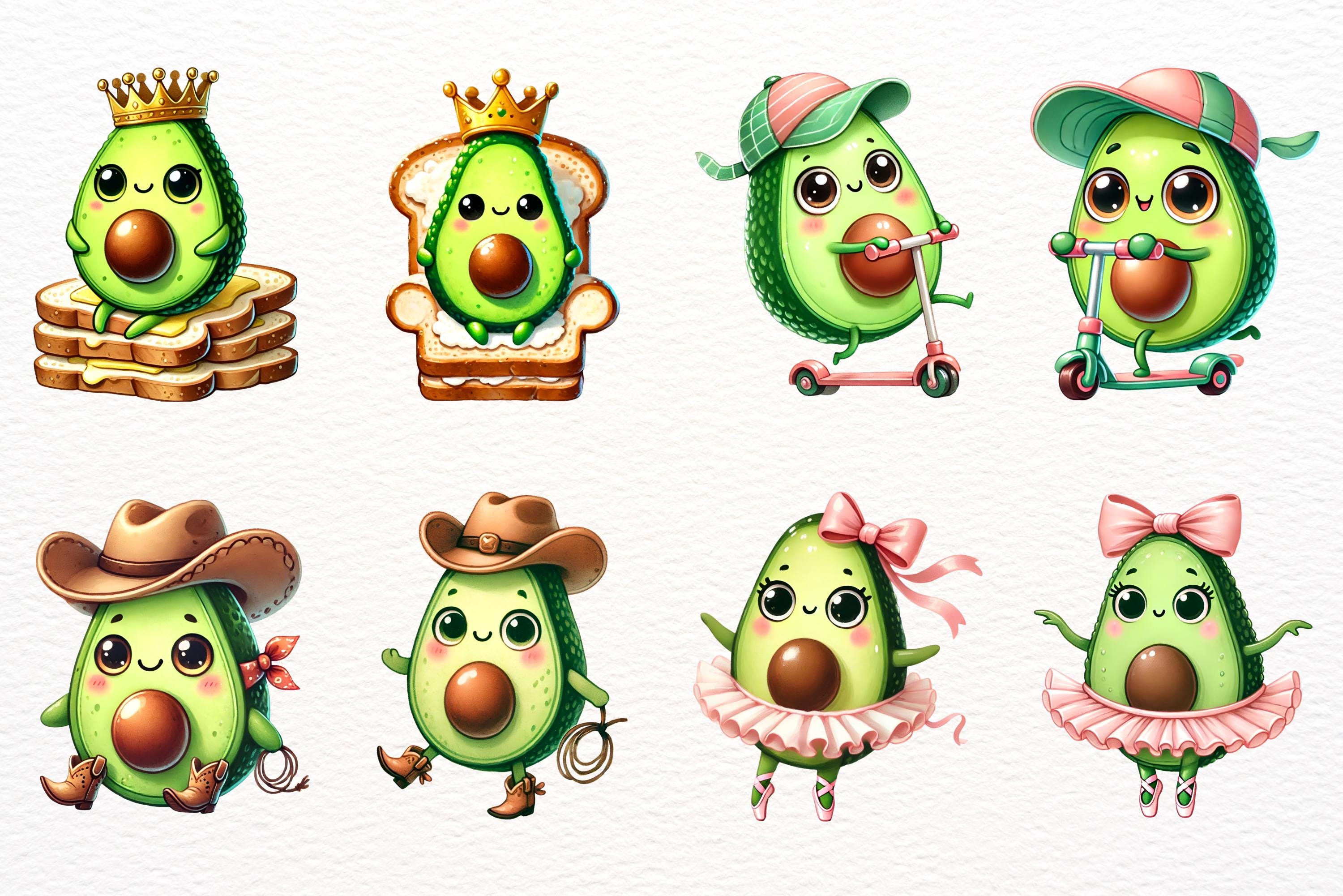 Avocado Watercolor Png Clipart / Watercolor Food Png File Clipart ...