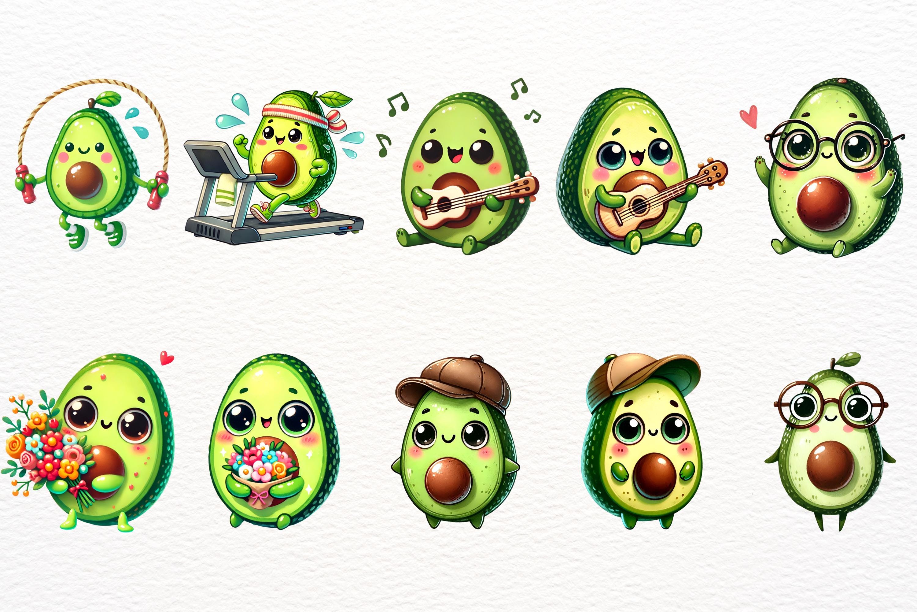 Avocado Watercolor Png Clipart / Watercolor Food Png File Clipart ...