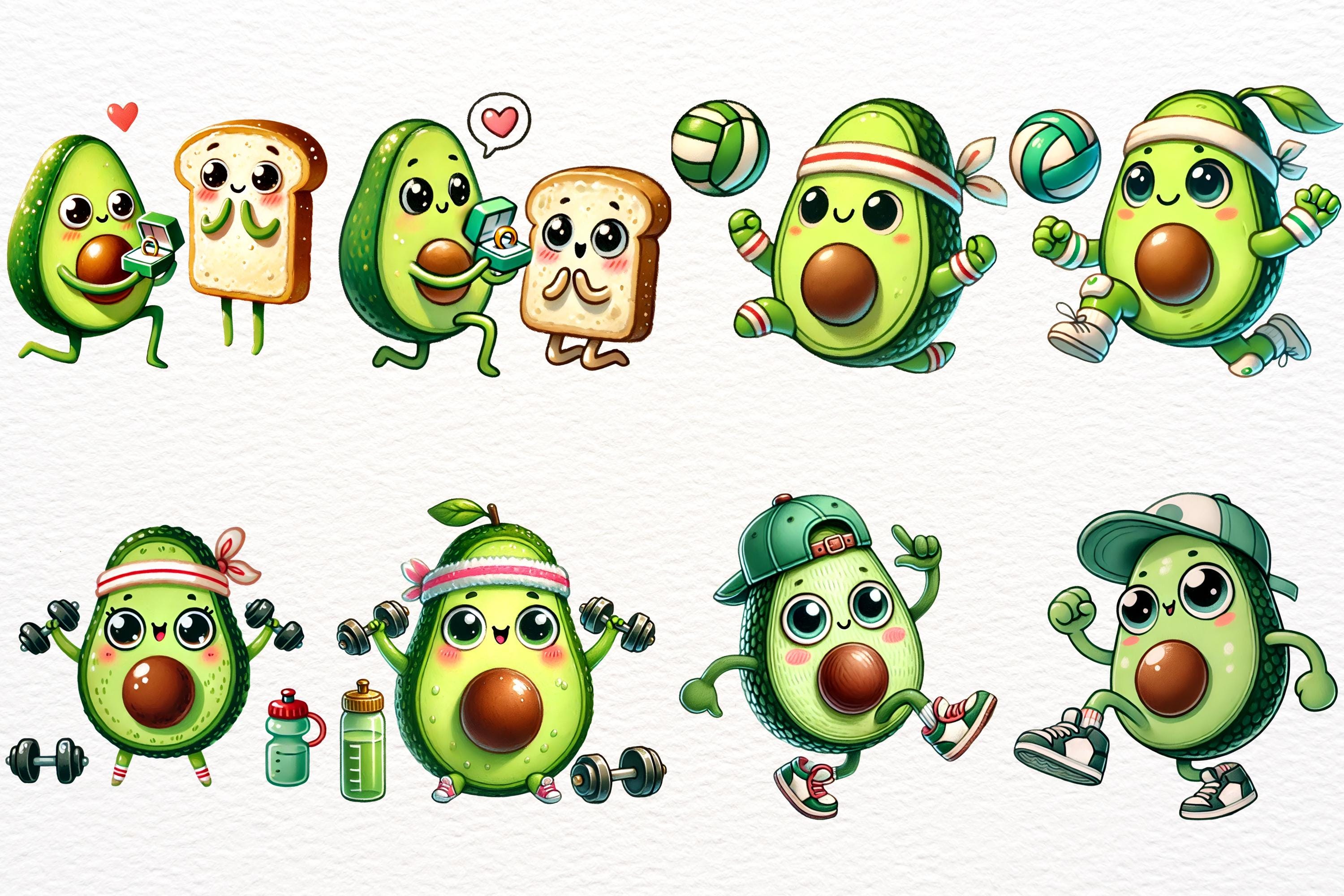 Avocado Watercolor Png Clipart / Watercolor Food Png File Clipart ...