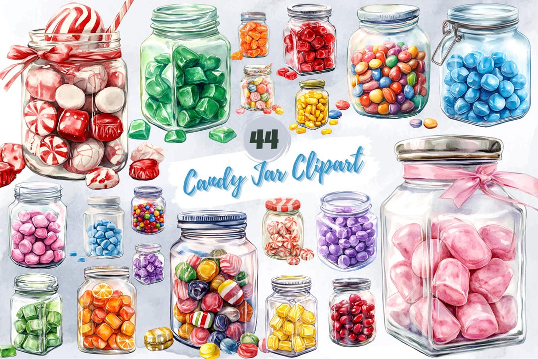 Watercolor Candy Clipart / Pastel Candy Clipart / Sweets Party ...
