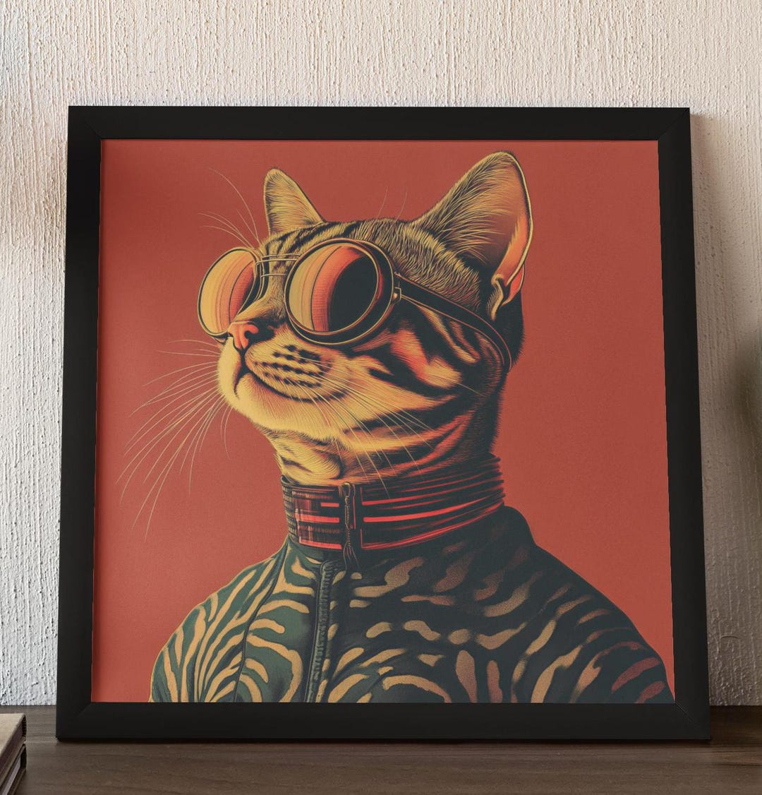 Cyber Sentinel Bengal Cat - Digital Download Wall Art, Printable Cat ...