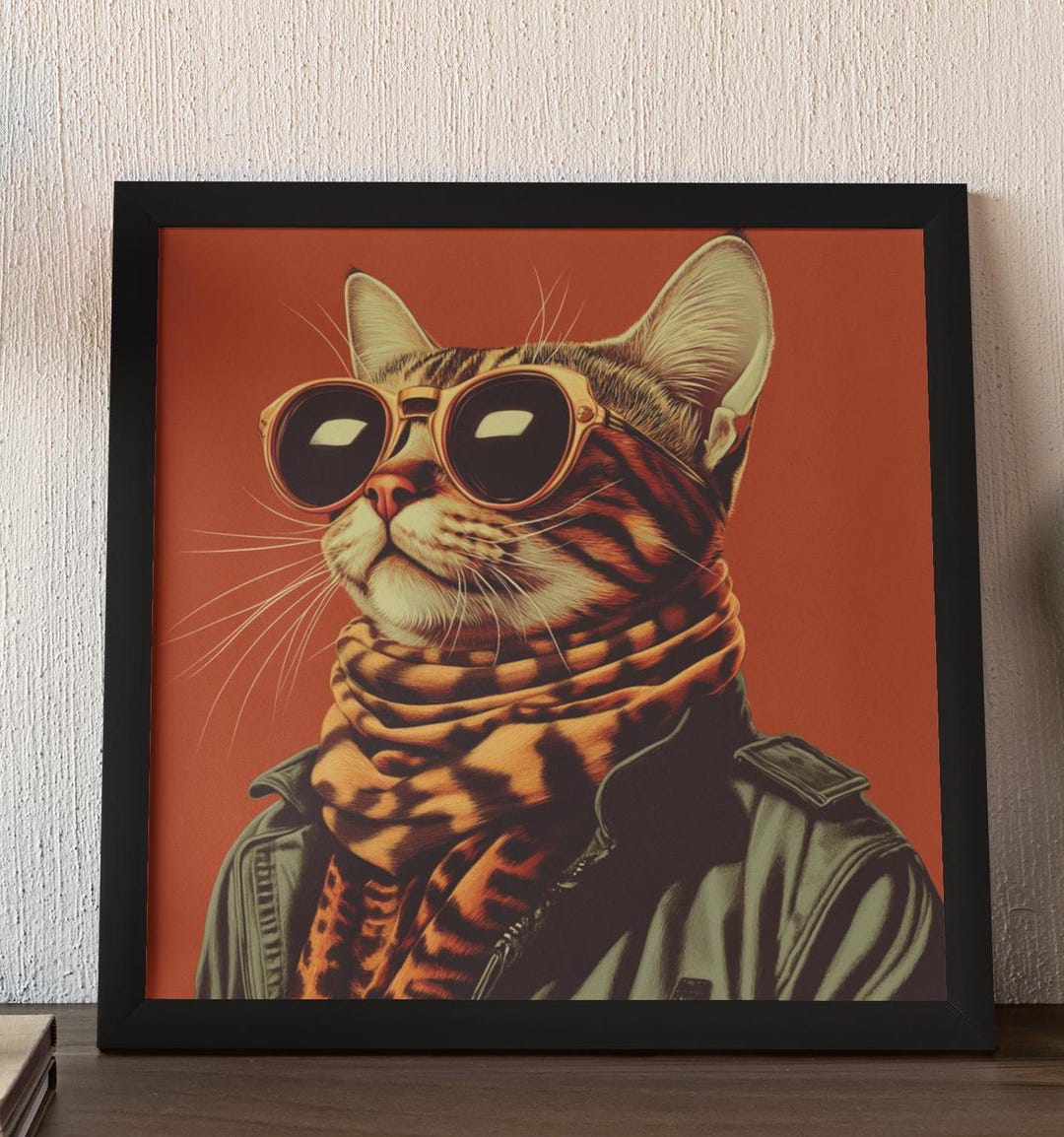 Cool Cat Wall Art - Hipster Bengal Cat Print - Modern Pop Art - Animal ...