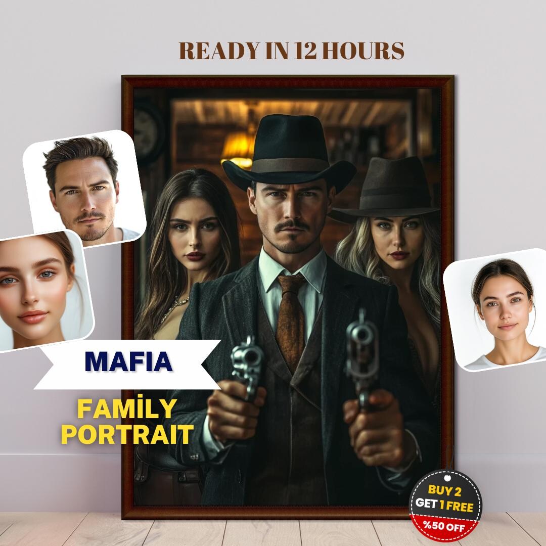 Custom Mafia Familyportrait | Portrait From Photo | Mafia Family Custom ...