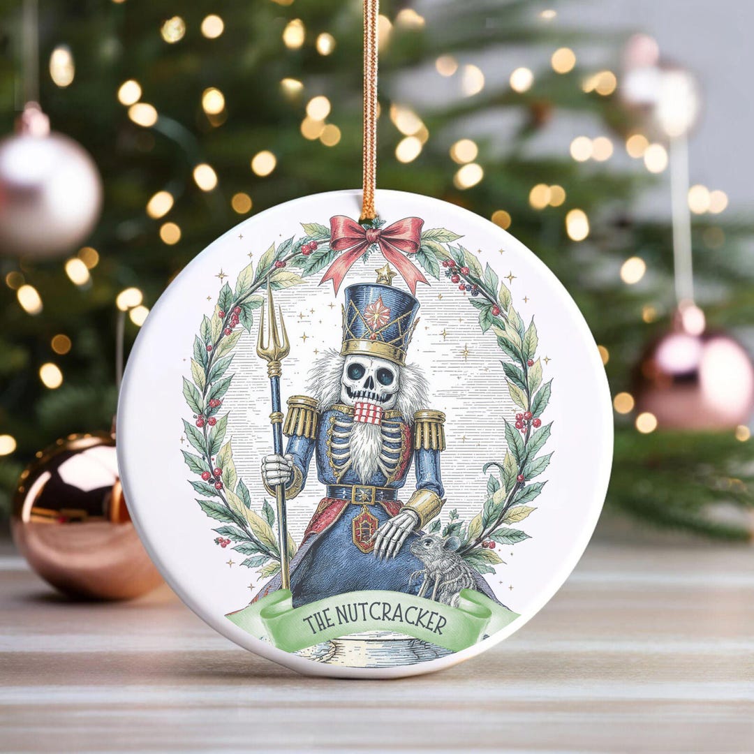 The Nutcracker Skeleton Ornament – Christmas Gift Tag - Ceramic ...