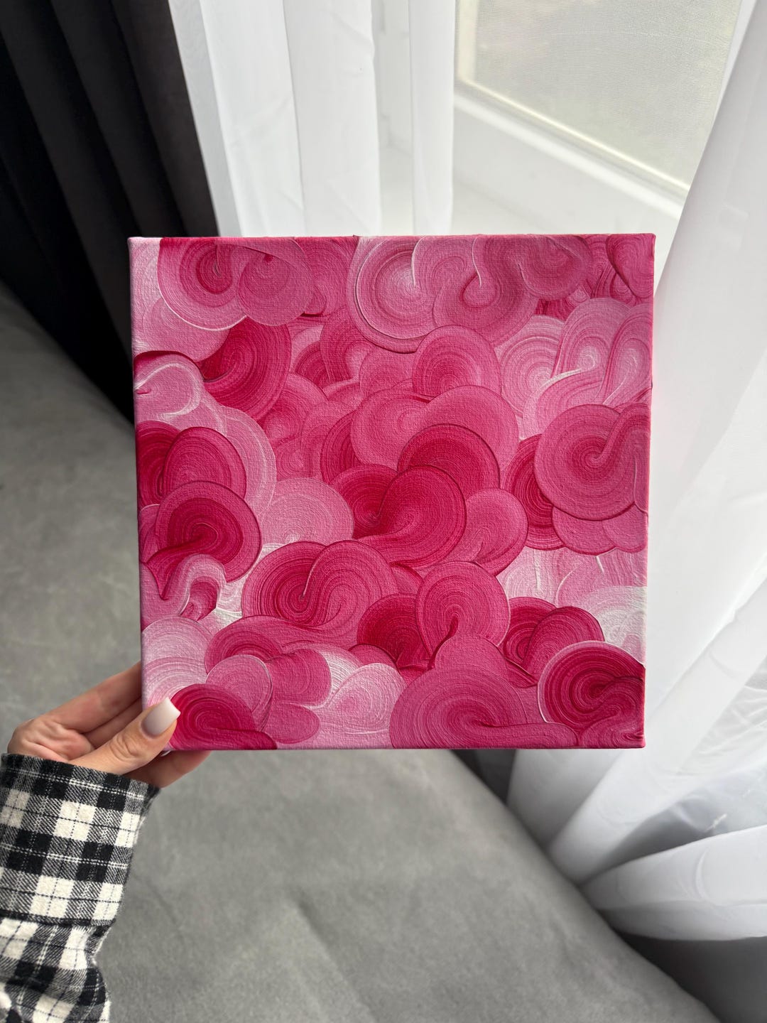Pink Clouds Art | Shades of Pink | 25x25 | Abstract Artwork - Etsy