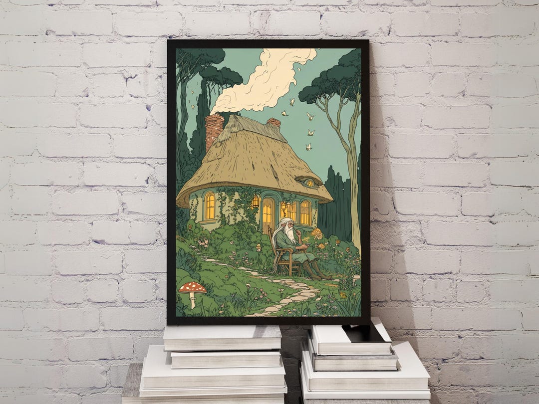 Vintage Cottage Poster Print, Cottagecore Poster, Cottage Poster Ideas ...