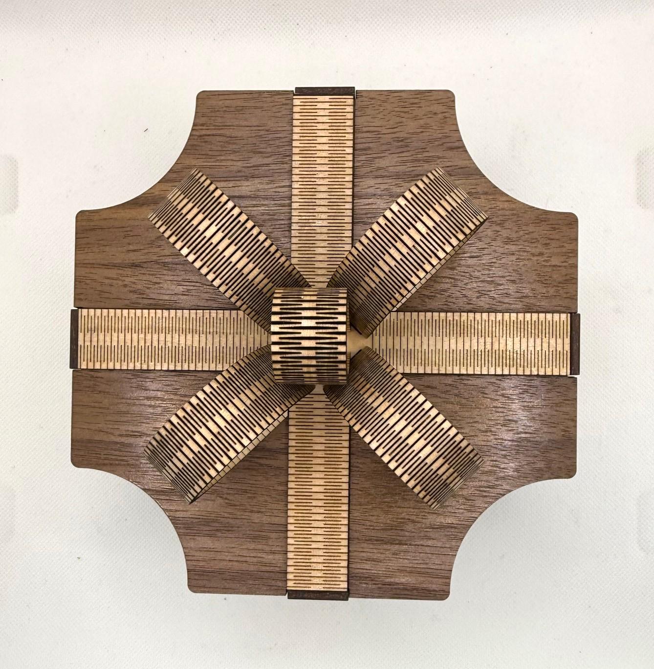 Arched Side Gift Box With Wood Bow. - Etsy