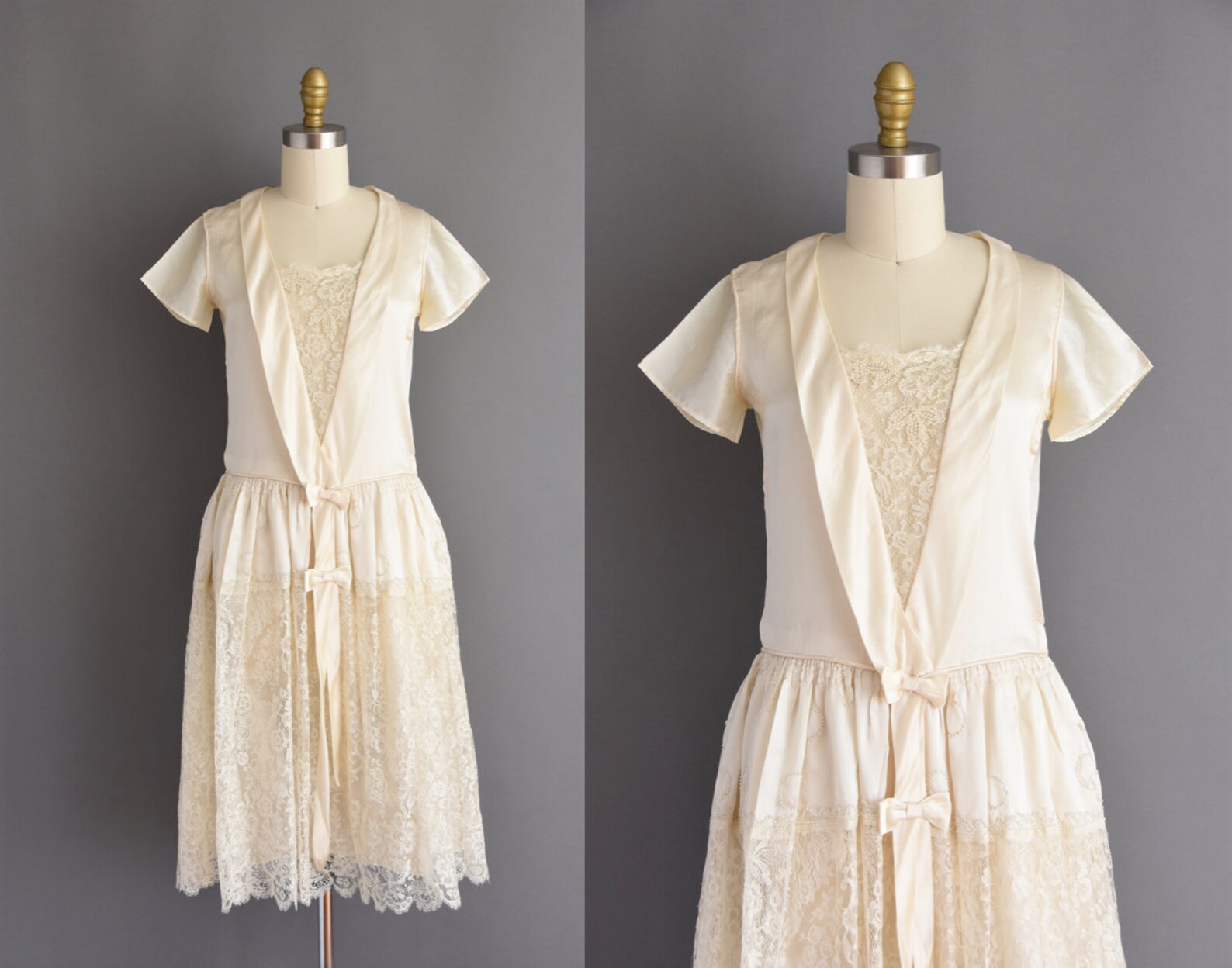 Vintage 1920s Antique French Flapper Wedding Dress XS Small - Etsy