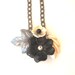 Prom Statement Necklace in Black and White, Flowers Lightweight ...