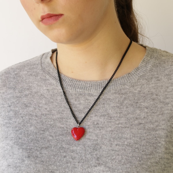 Cute Heart Necklace - Etsy