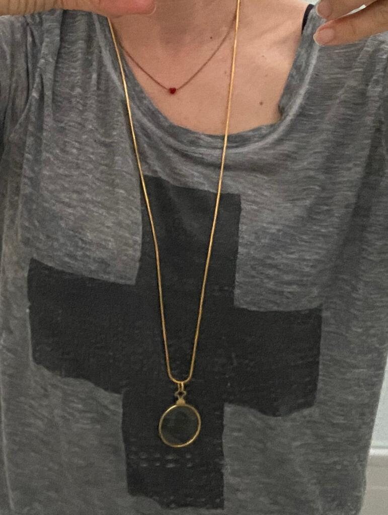 Silver Monocle Necklace, Vintage Monocle Optical Lens, Steampunk ...